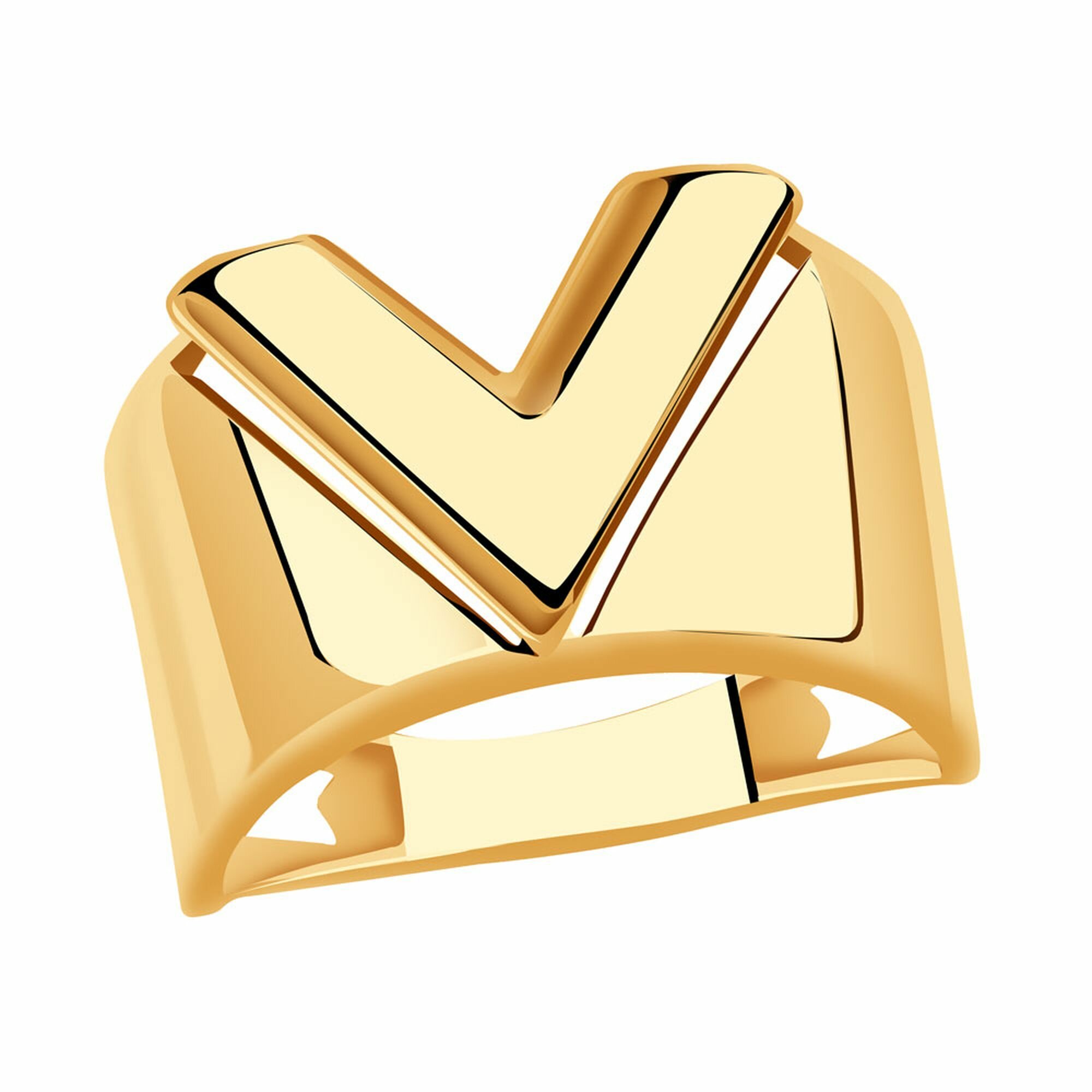 Кольцо, красное золото, 585 проба