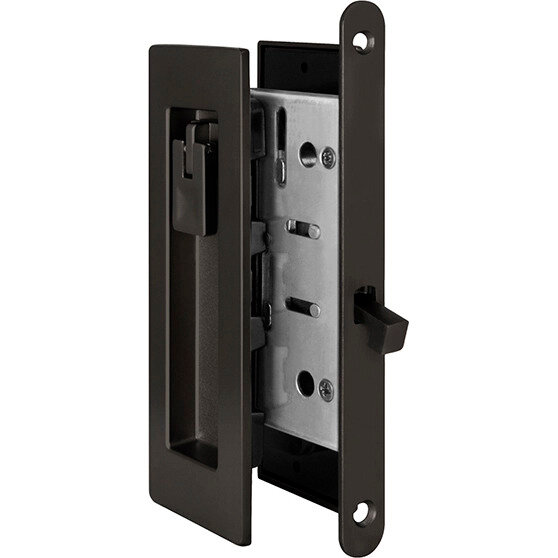 Защелка Armadillo (Армадилло) с ручками для раздвижных дверей SH. URB153. KIT011-BK (SH011 URB) вороненый никель