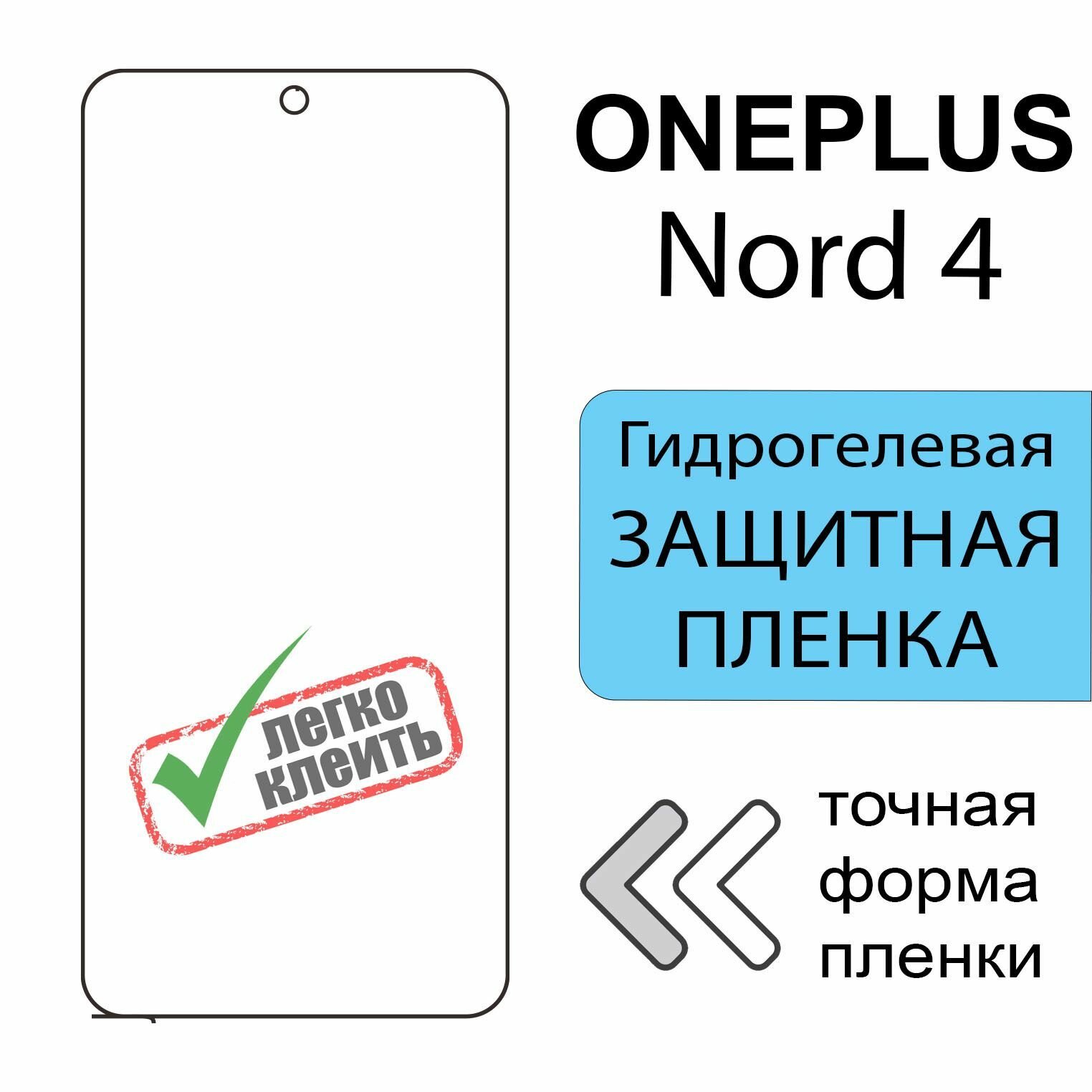 Гидрогелевая защитная пленка для OnePlus Nord 4, матовая на экран