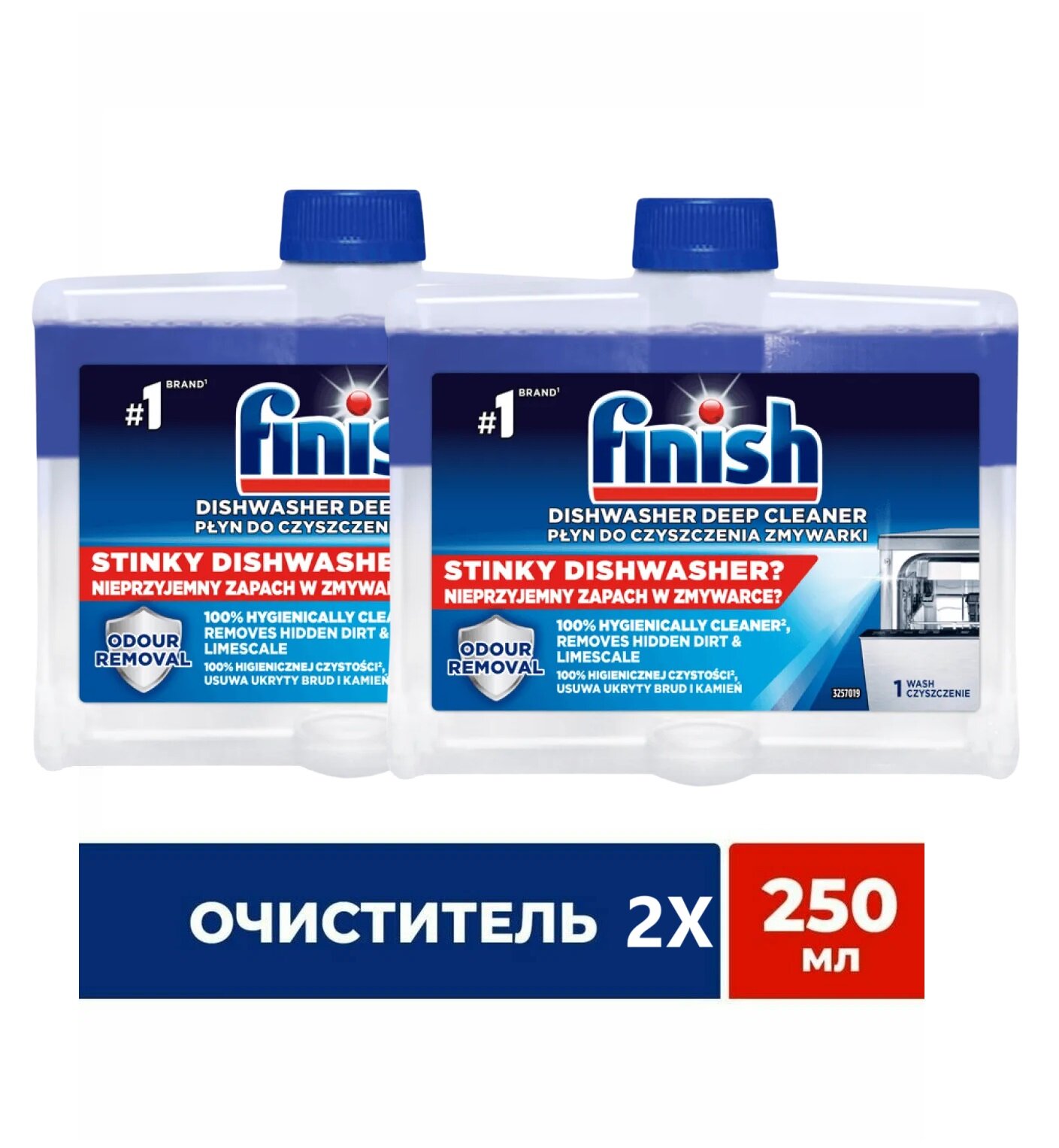 Finish Очиститель для посудомоечных машин , 250 мл 2шт