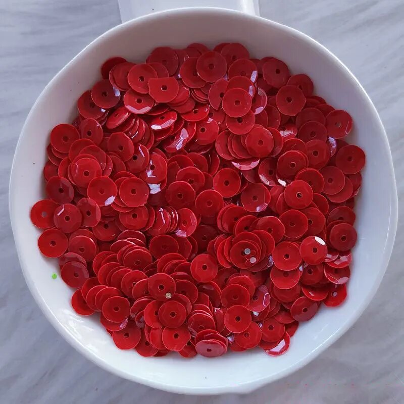 Круглые блестки 3-10 мм Красный, 3mm 10g, dark red