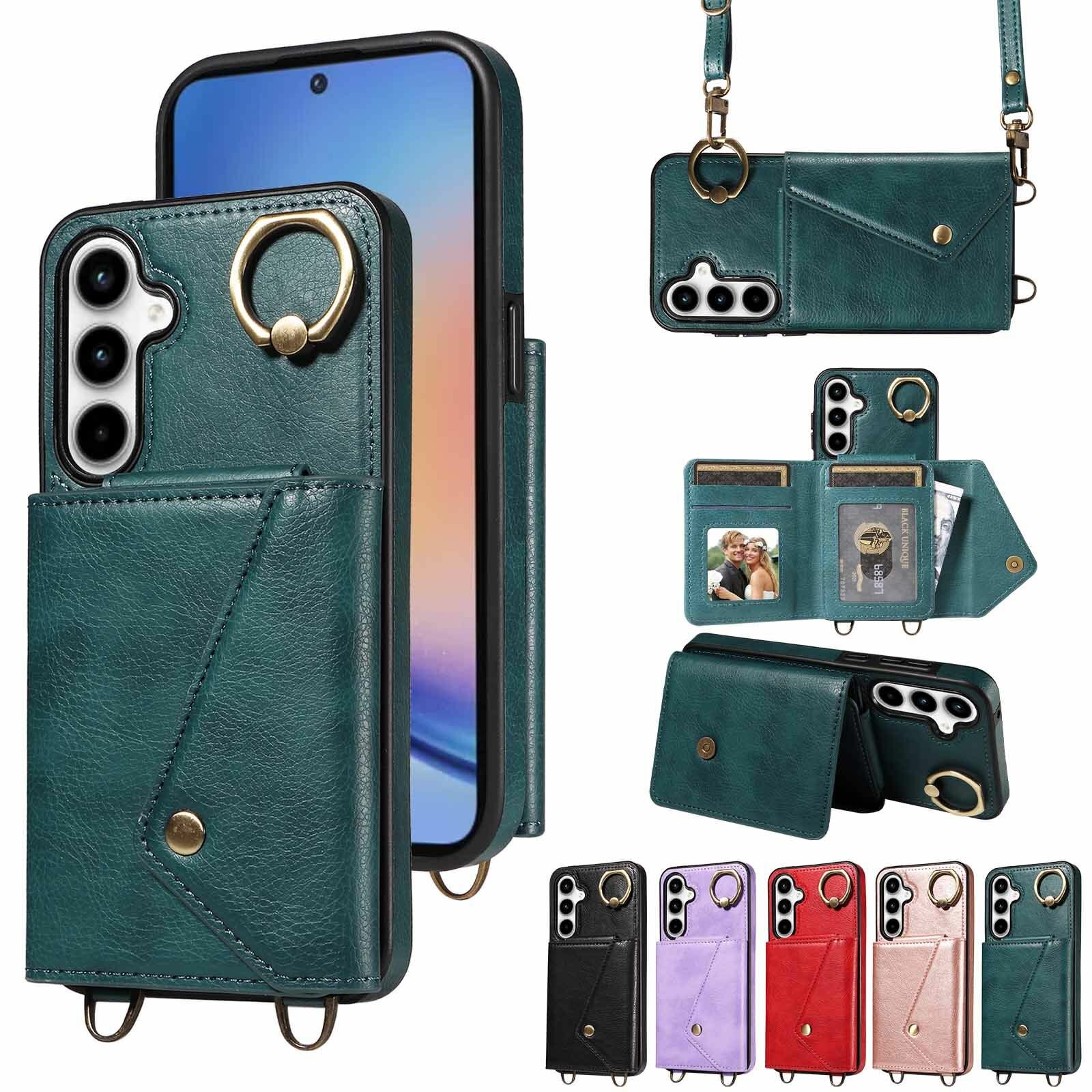 Чехол для для Samsung Galaxy A35 /(Самсунг Галакси A35) кожаный с отделением для карт на Накладка с картхолдером, Новый продукт