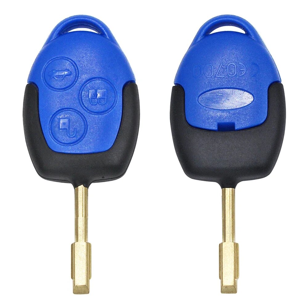 Корпус выкидного ключа с 3 кнопками для Ford Transit WM VM 2006-2014, P/N: shell BLACK HEAD