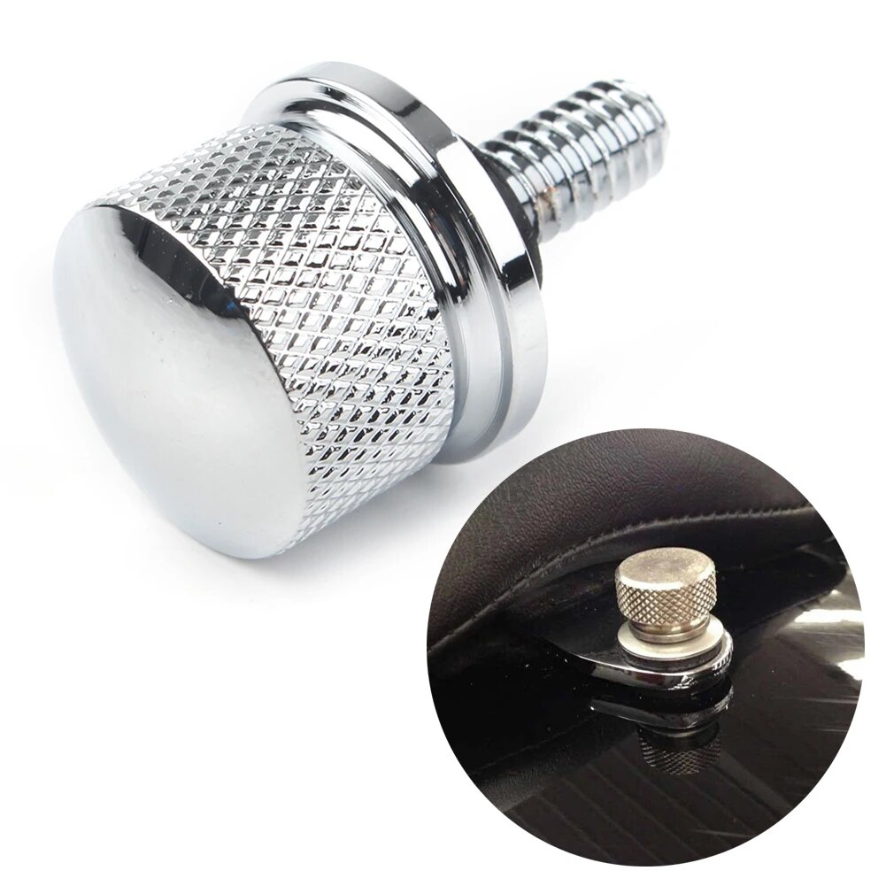 Хромированный болт заднего сиденья мотоцикла с ЧПУ, винт 6 мм для Harley Sportster Dyna Touring Softail Wide Glide 1996-2015 с резьбой 1/4-20