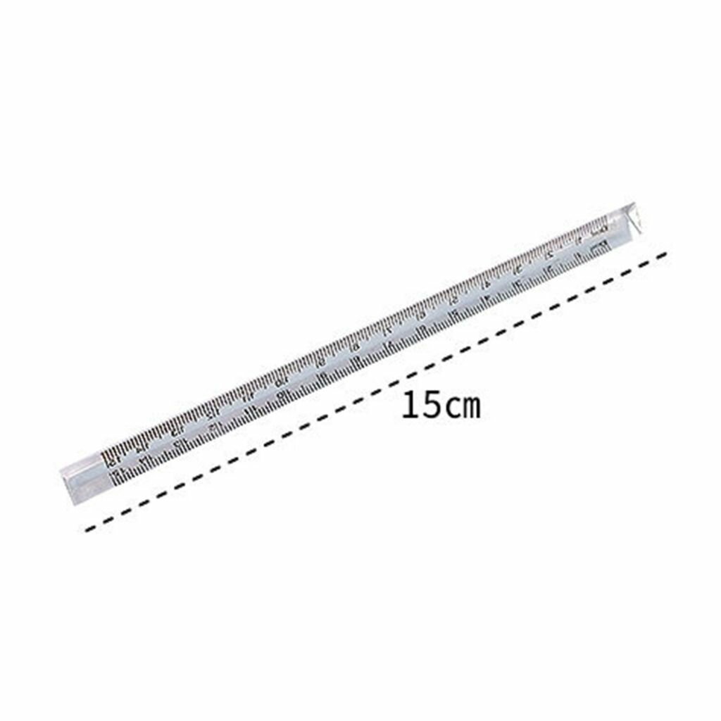 Набор инструментов, Прозрачная пластиковая линейка треугольной формы, 15 см, 1 шт.