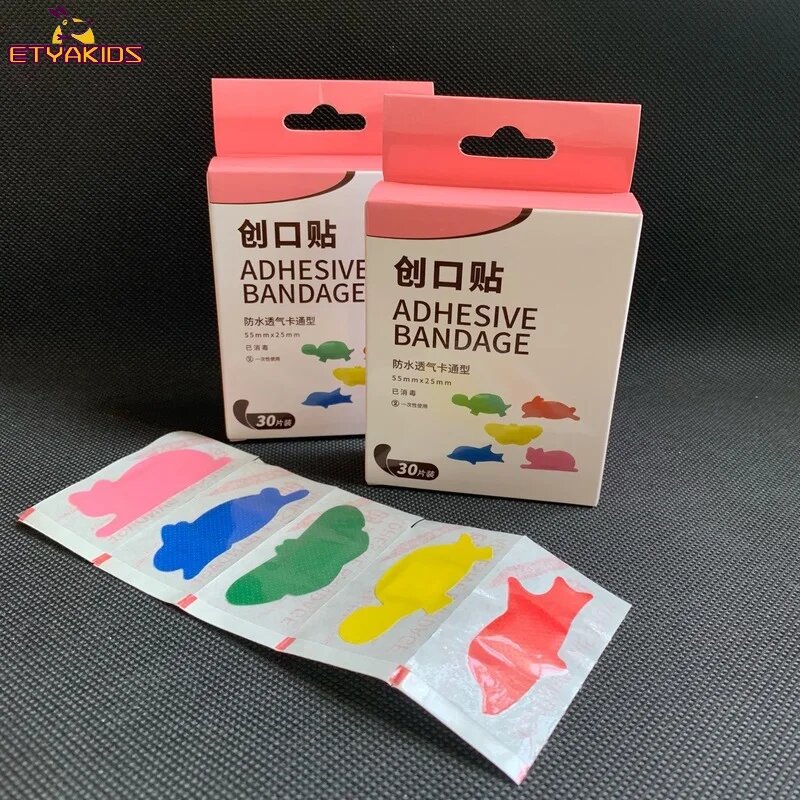 Детские пластыри с рисунками 30 шт eTya