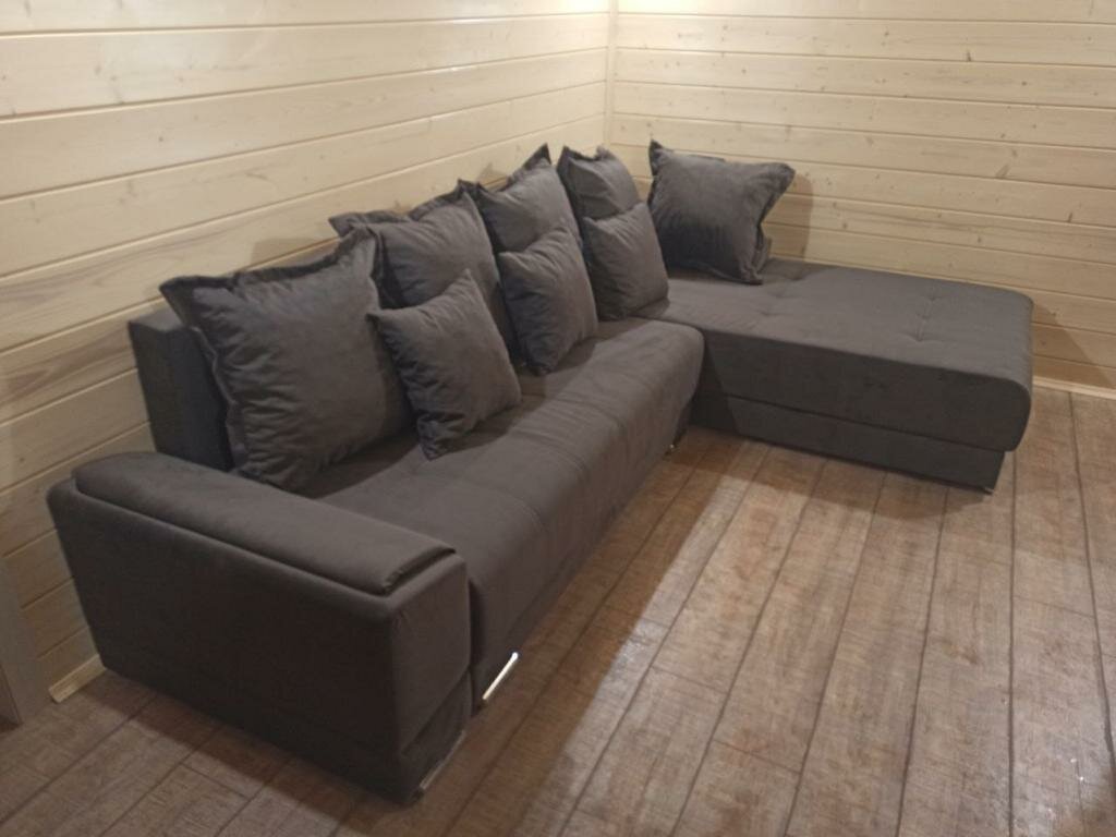 Угловой диван-кровать "Норд", 285х190х87см, наполнитель ППУ, ящик для белья, правый угол, RS-8