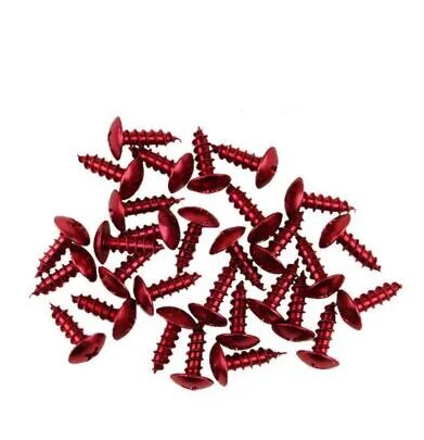 30 шт./лот, детали для модификации мотоцикла, саморезы, цветные винты из алюминиевого сплава Красный