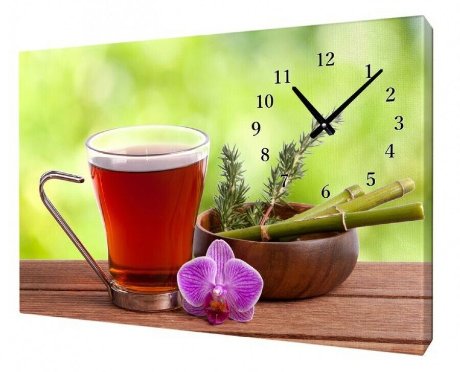 Часы на холсте настенные MWC-90 70х50 / Картина с часами / Часы на картине