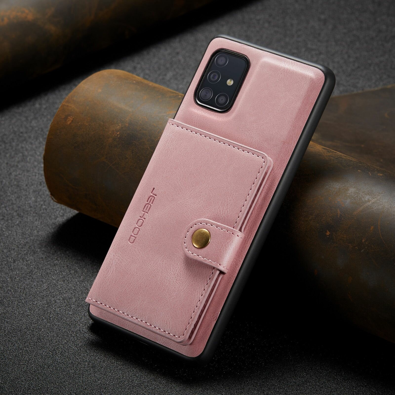 Jeehood Кожаный Чехол На Samsung Galaxy A51 5G (Самсунг Галакси А51 5G) Магнитный, Кошелек Картхолдер, Противоударный