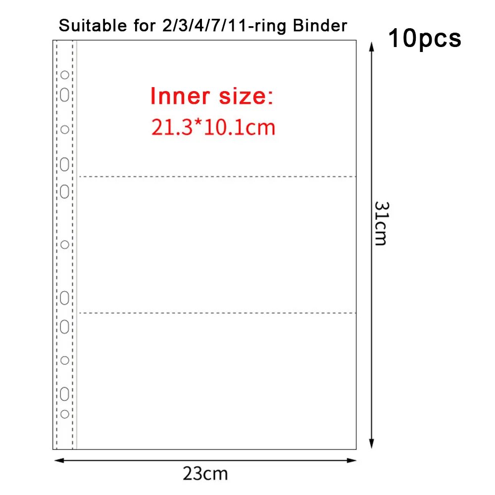 Прозрачный фотоальбом А4 11Hole-3pocket 10pcs