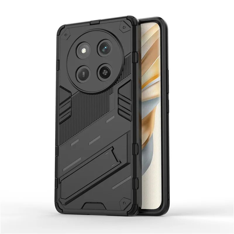 Чехол для Honor X9c Honor X9c Magic7 Lite, чехол в стиле панк, прочный держатель, бампер, защитные чехлы для телефонов на Honor X9c Funda Черный, For Honor X9c, Black