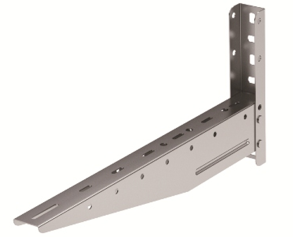 Консоль для кабельных лотков DKC / ДКС ML BBL5540 для монтажа трассы, оцинкованная стальная, длина основания 400мм / крепеж