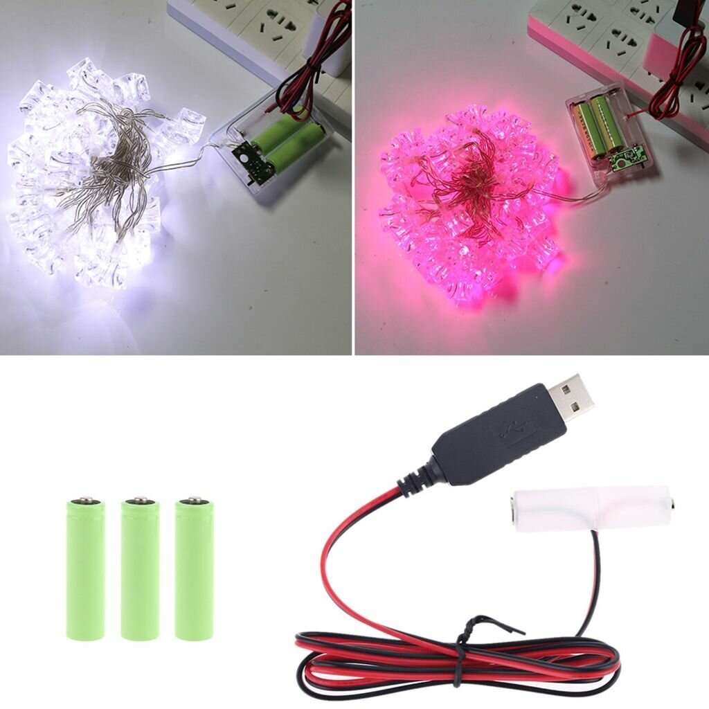 Кабель для устранения АА с адаптером Type-C для электронных игрушечных клавиатур с питанием 1,5 6 В, контроллеров фонарей для фортепиано