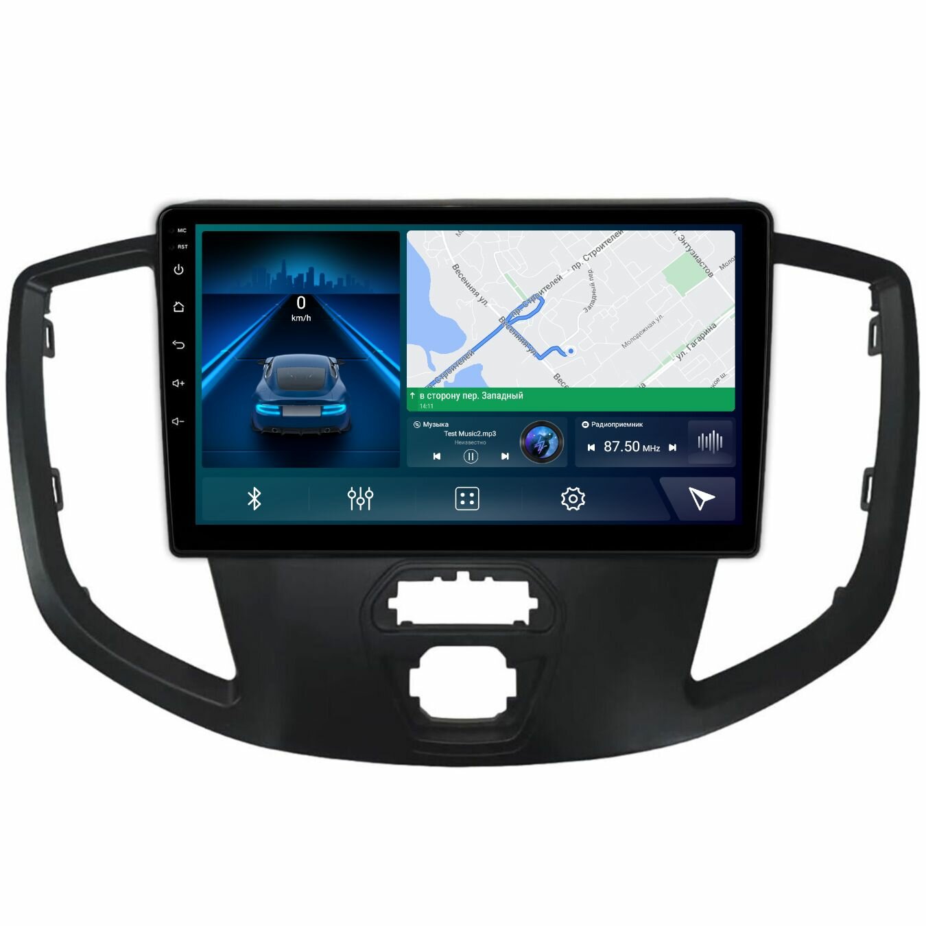 Магнитола CRS-300 Ford Transit 2016-2021 с Android 13 - 8 ядер - Память 4+64Gb - Carplay - DSP - 4G(Sim)