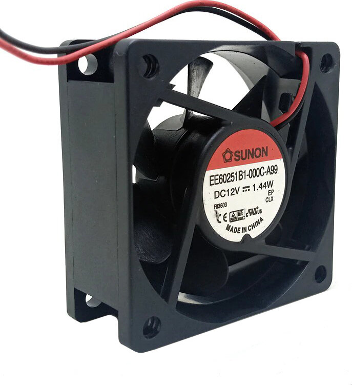 Вентилятор SUNON EE60251B1-000U-A99 Вентилятор: DC осевой 12ВDC 60x60x25мм 39,93м3/ч 34,5дБА 1шт