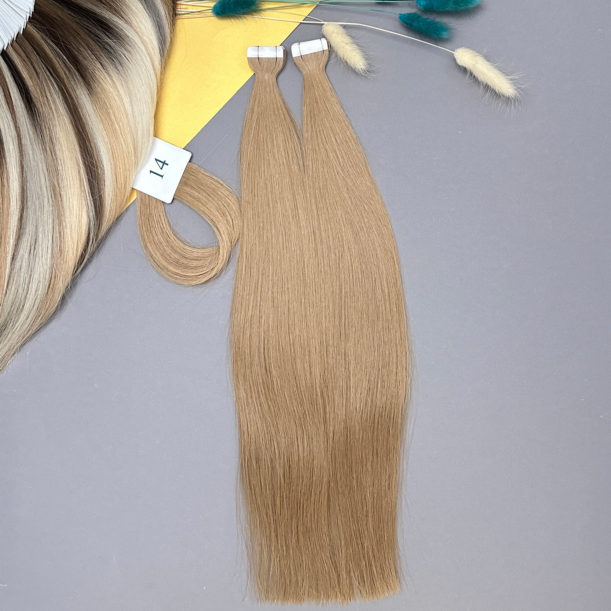 Волосы Belli Capelli славянские люкс на ленте 2,8см 40-45 см №14(20 лент)