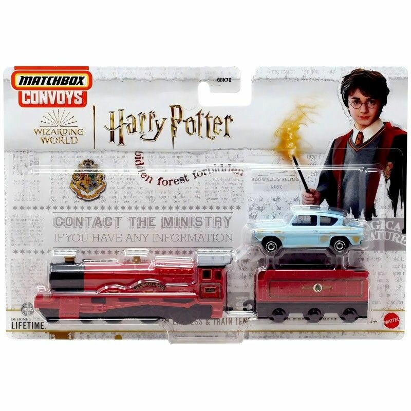 Машинка Matchbox Convoys Harry Potter Hogwarts Express & Train Tender 1962 Ford Anglia Diecast Vehicle