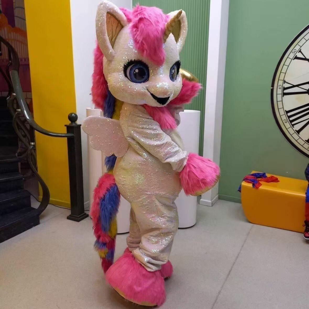 Костюм куклы с медведем "Марта", головной убор, цвет единорог