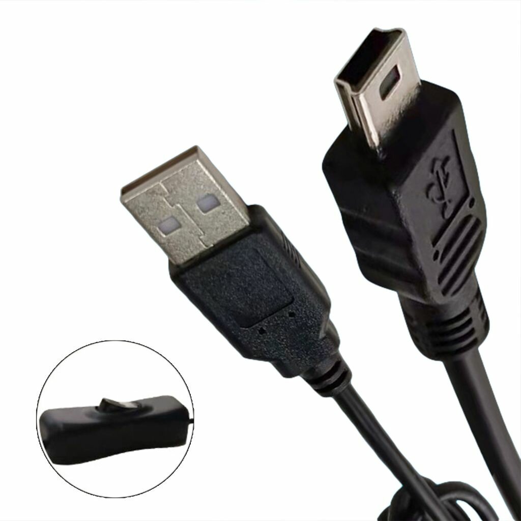 USB кабель с переключателем на Mini USB - 1.5 м