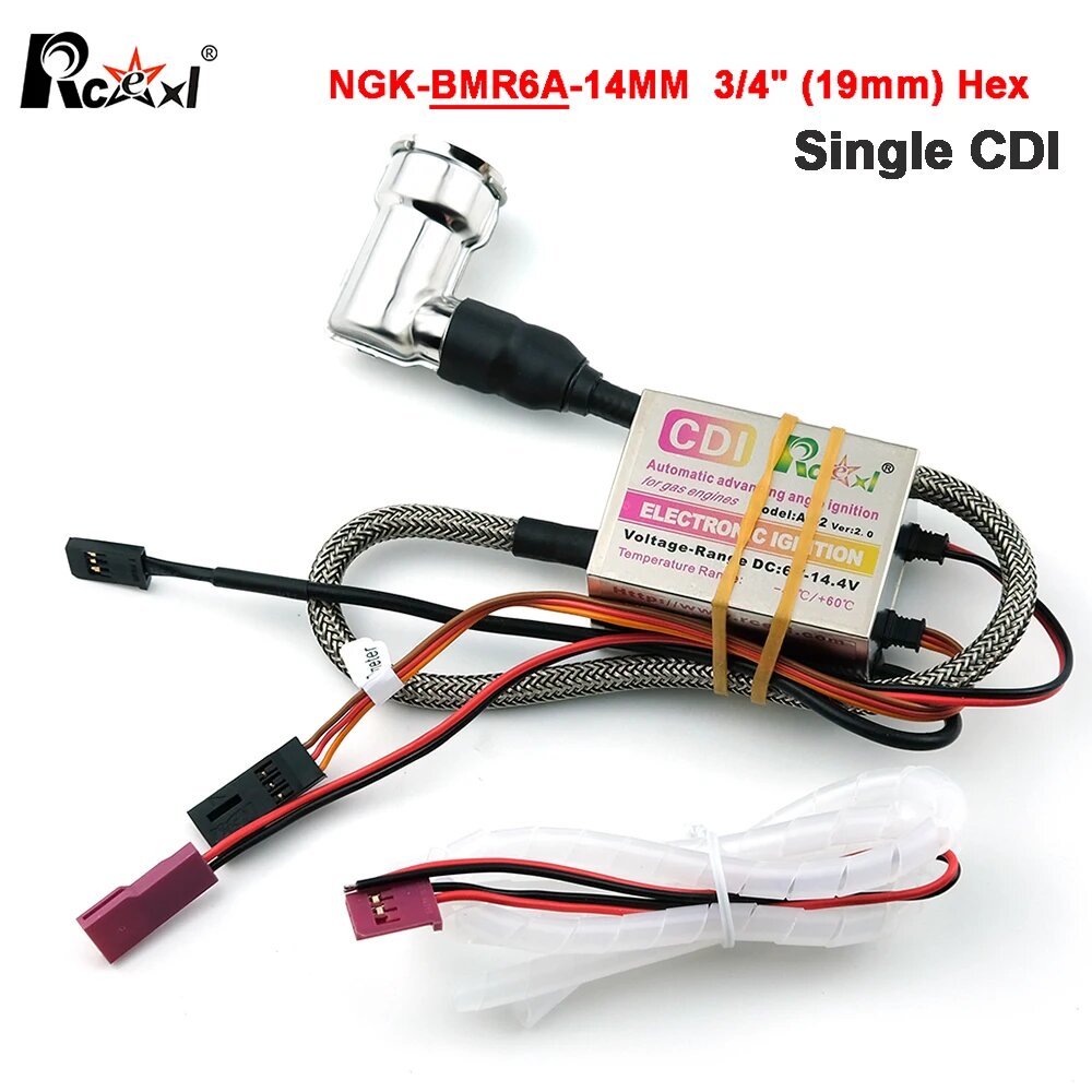 RCEXL CDI-1128/1228 для двигателя RC самолета Красный, BMR6A-14MM-Single