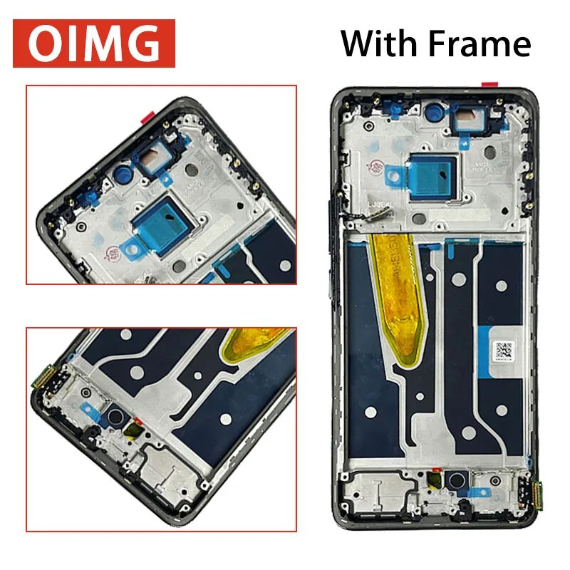 ЖК-дисплей 6,7 дюйма AMOLED для Oppo Realme 11 Pro + Plus RMX3740, RMX3741 Black With Frame