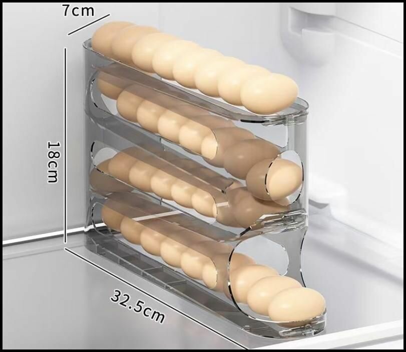 Контейнер для яиц на 30 штук – компактный органайзер для холодильника, защита от повреждений