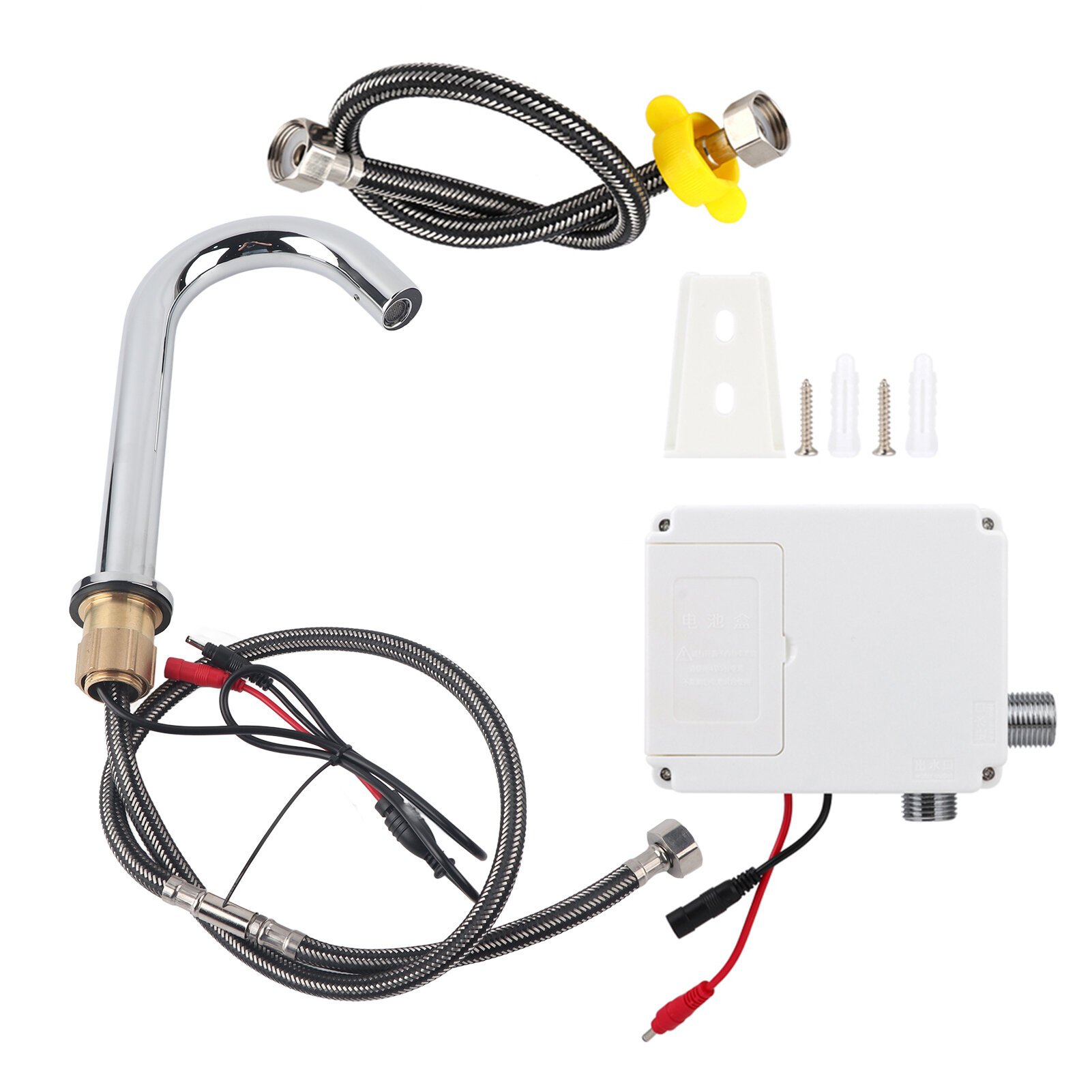 G1/2 -дюймовый нить Автоматический индукционный датчик водопроводный кран Инфракрасный холодный крана с коробкой управления (тип de Hauteur moyenne pour bassin sous le comptoir ou au dessus du comptoir avec une hauteur de bassin