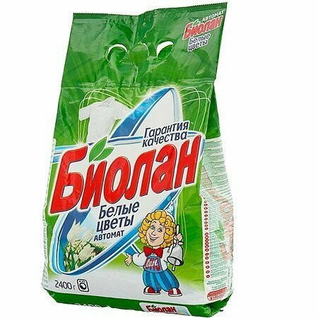 Стиральный порошок Биолан Автомат, Белые цветы, 2400 г, Мягкий