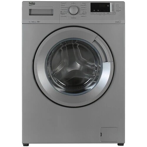 Стиральная машина с паром и удалением шерсти Beko SteamCure WSRE6512ZSS 6 кг, 1000 об/мин, класс A, светло-серый — фото 1