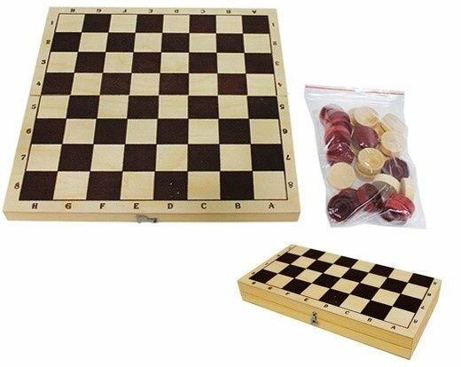 Шашки Колорит Деревянные, в доске, дерево