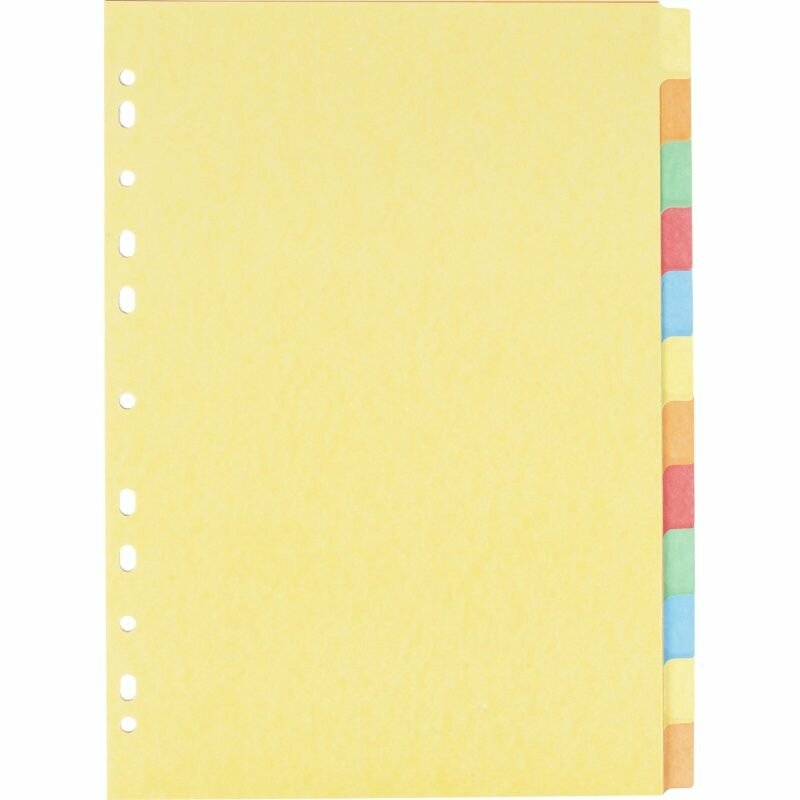 Разделитель листов Attache 1-12, цветной картон, A4 (327174)