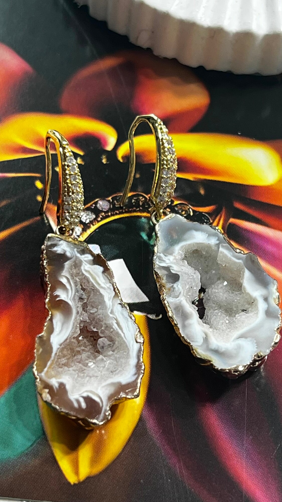 Серьги, агат