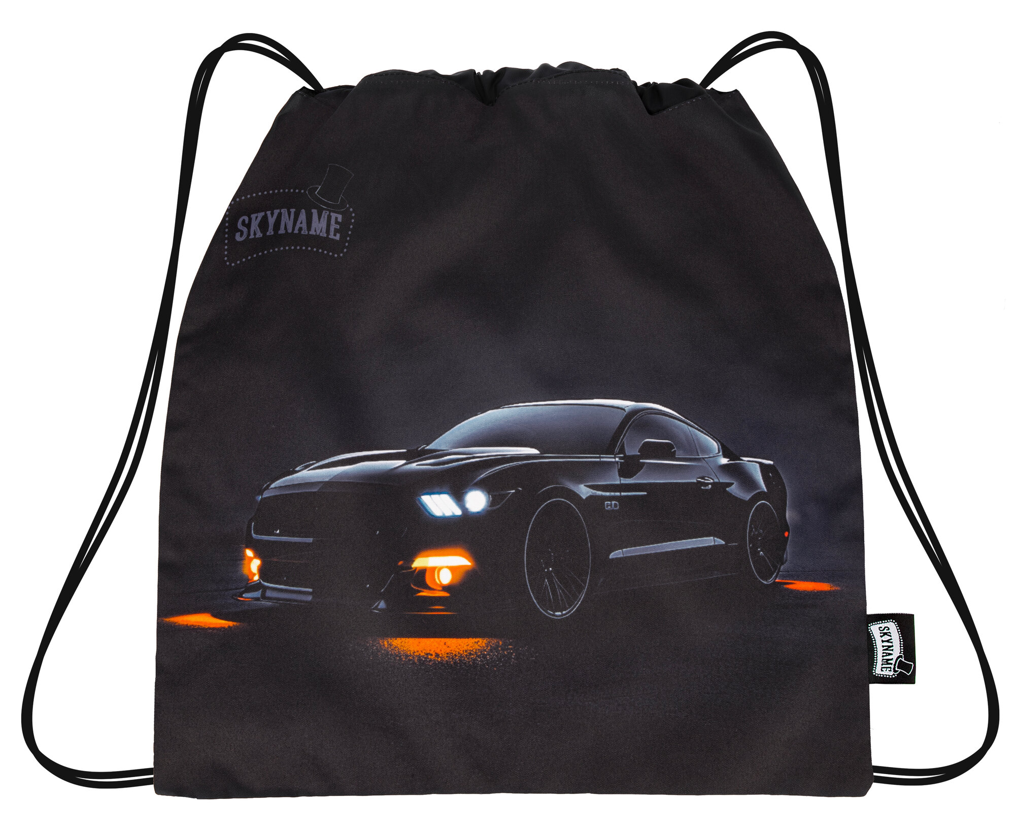 Мешок для обуви школьный для мальчика увеличенного размера 45 х 40 см с лямками из шнурков