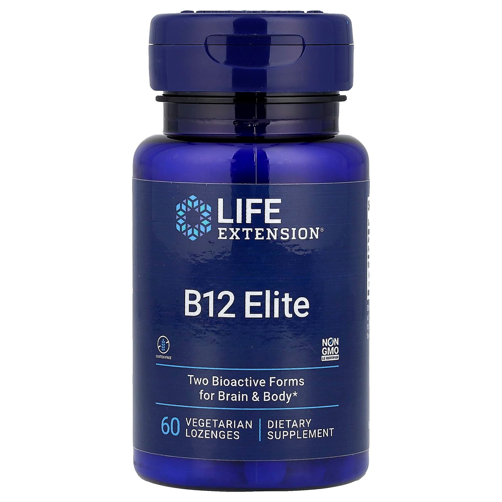 Life Extension B12 Elite, 60 капсул Две биоактивные формы для мозга и тела
