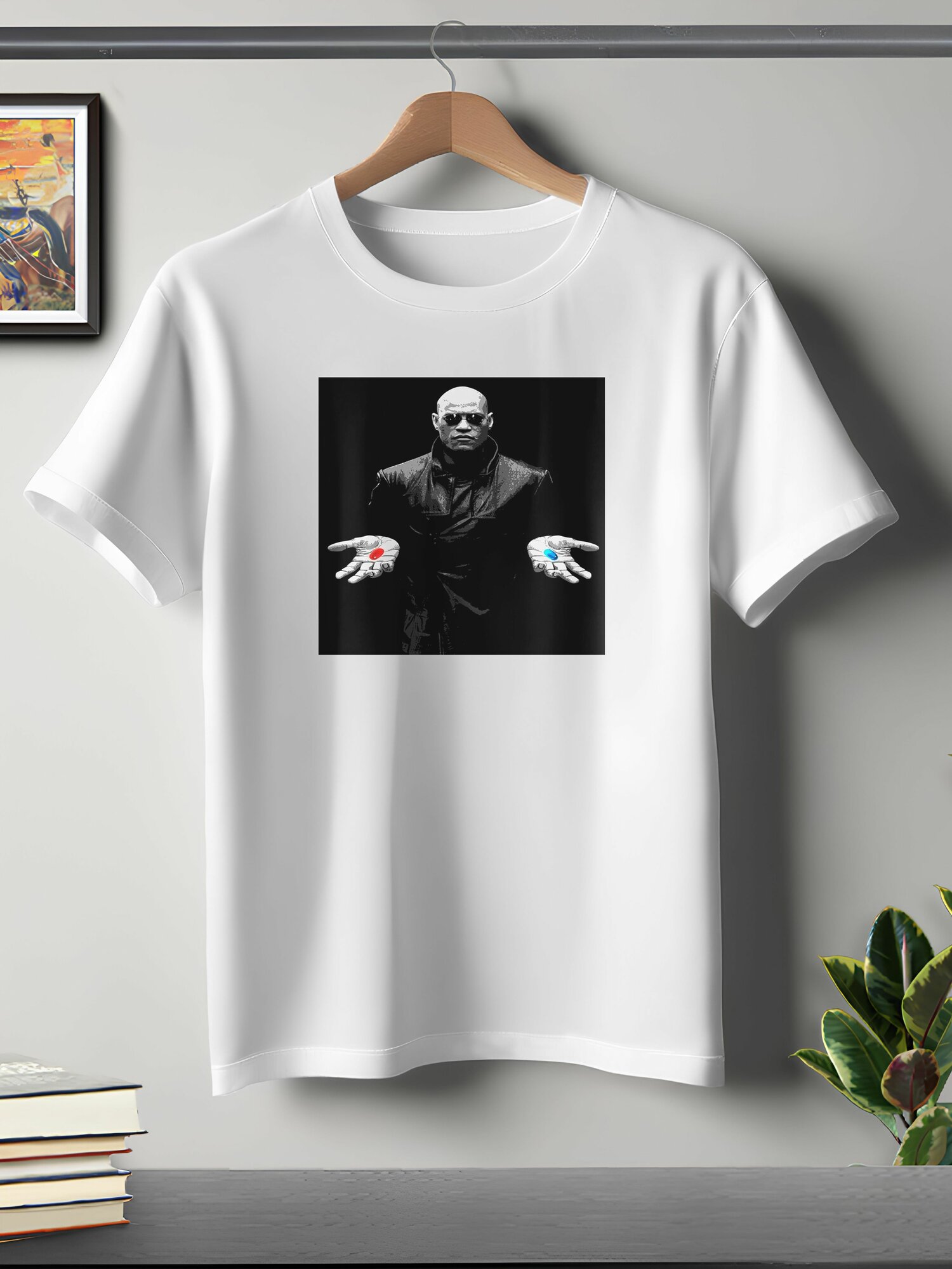 Футболка  Детская ONEQ 110 (5-6) размер с принтом Матрица, белая