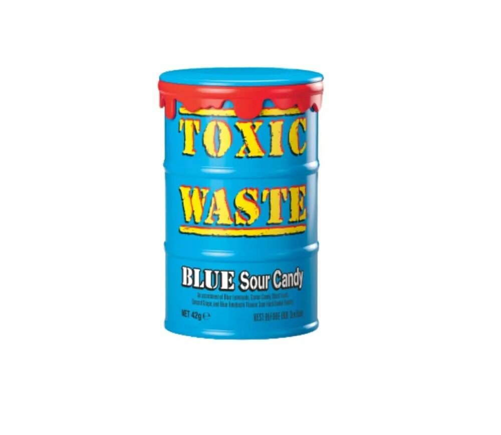 Кислые конфеты Toxic Waste blue, суперкислые леденцы Токсик Вейст