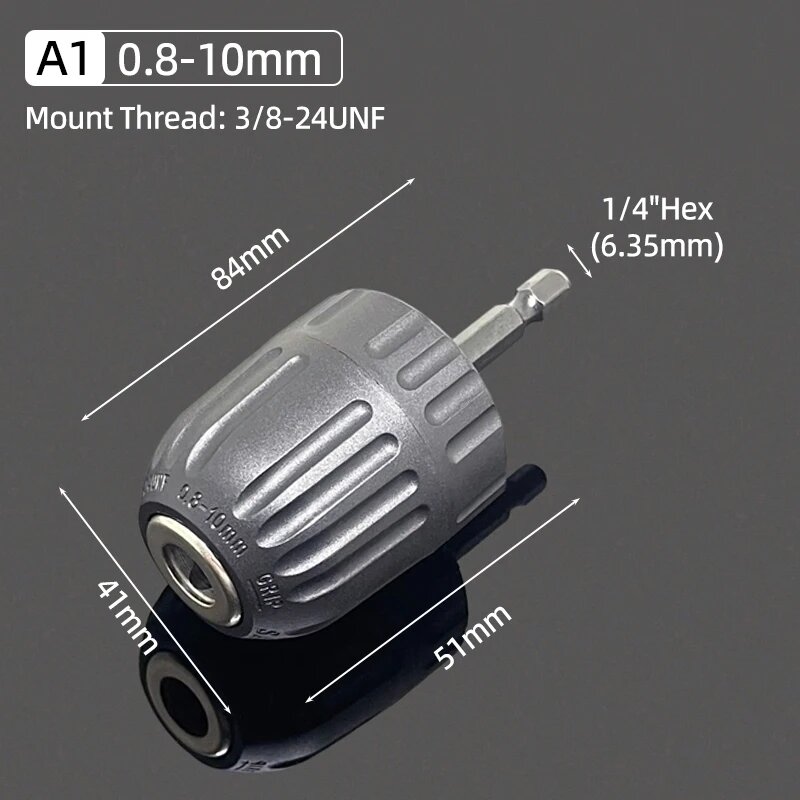 Адаптер для сверл ManPingLu 1,5-10 мм / 0,8-10 мм (A1)0.8-10mm Plastic