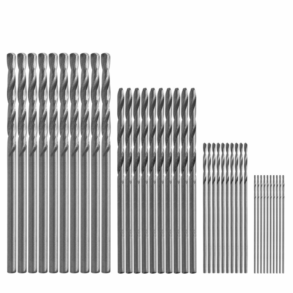 40 шт. мини-сверл HSS 0,5–2,0 мм, прямой хвостовик, набор спиральных сверл для печатных плат