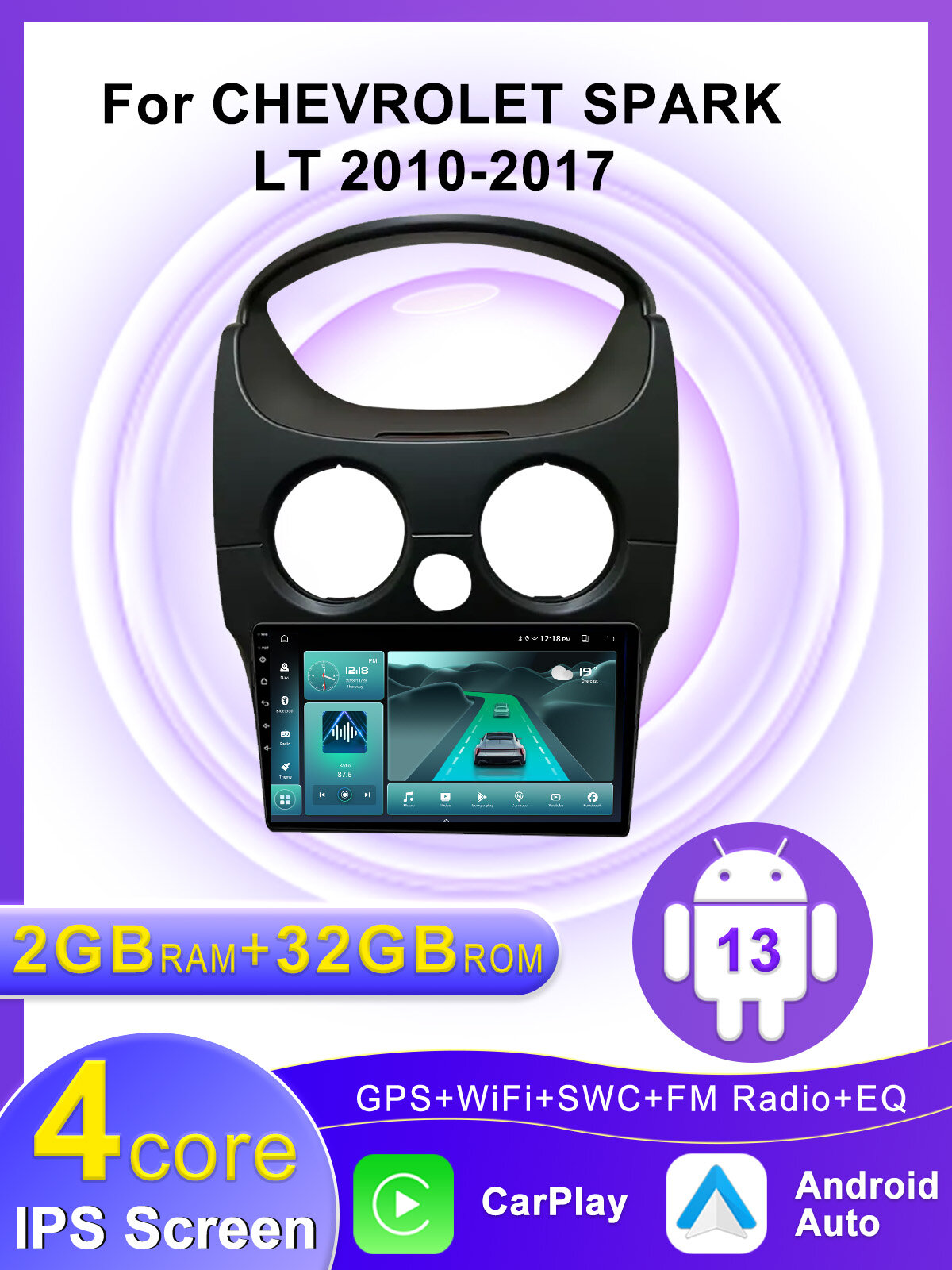 Магнитола для CHEVROLET SPARK LT 2010-2017