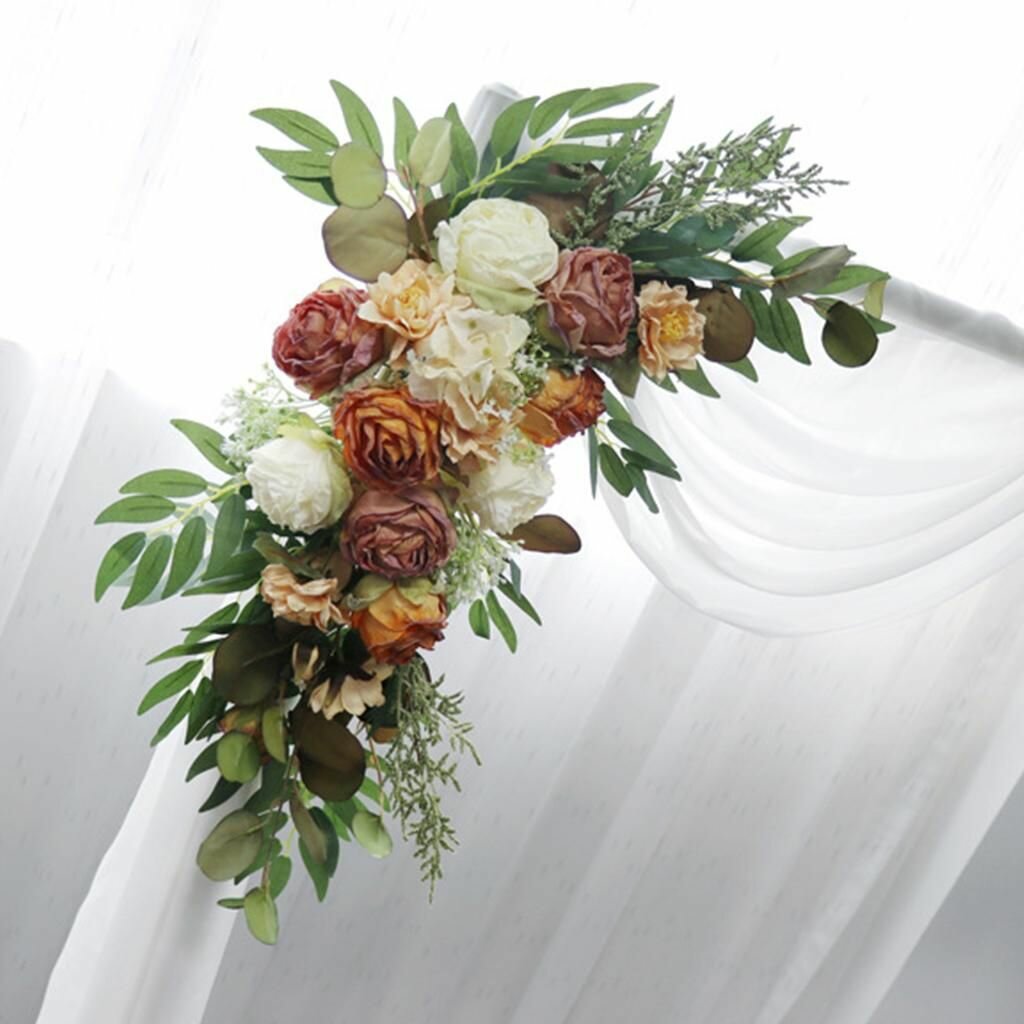 Имитация свадебной арки из роз, цветочное украшение-1