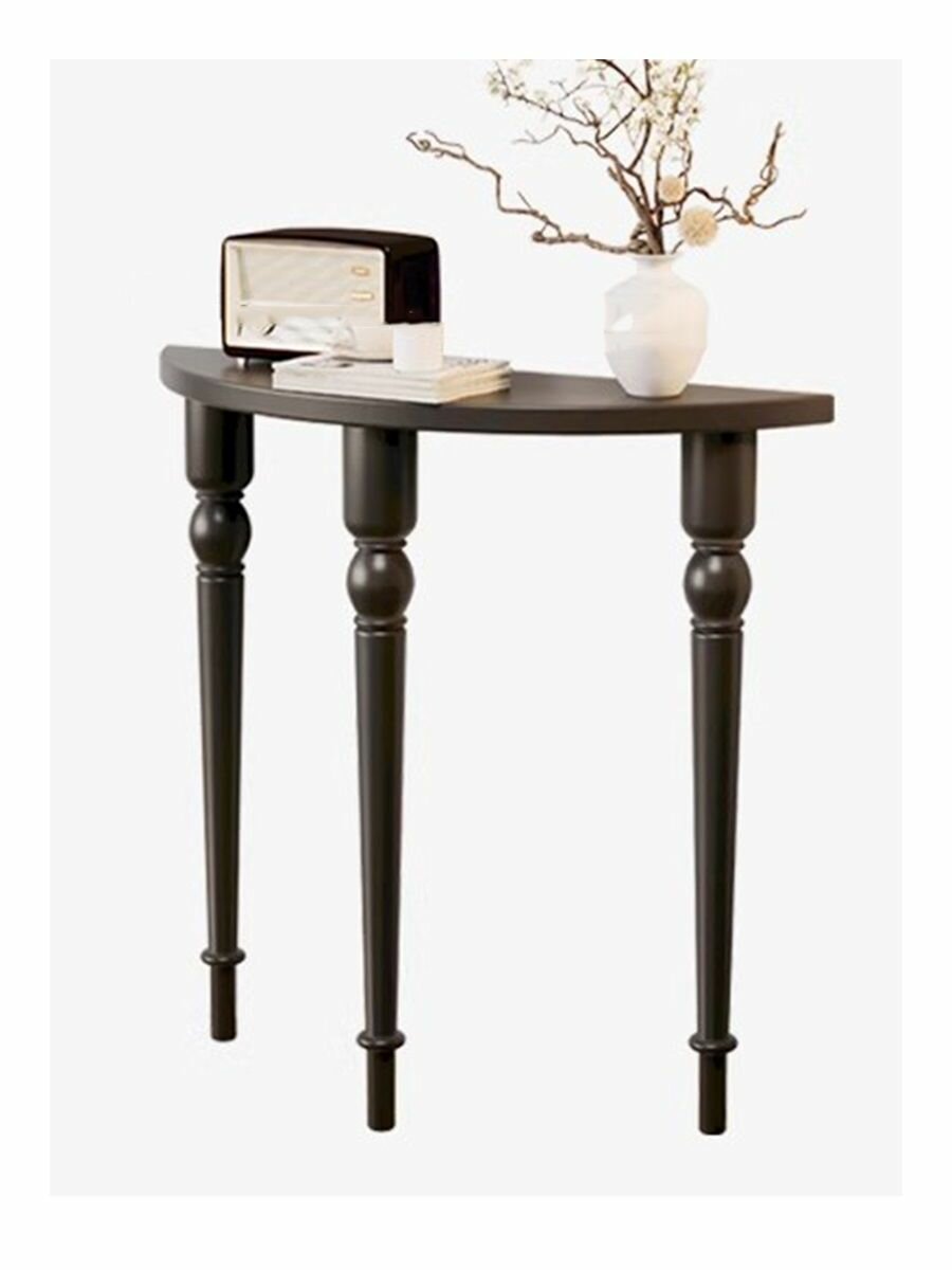 Консоль 120х25х90 см, Стол для веранды из цельного дерева в скандинавском стиле, полка для узкого бревенчатого стола