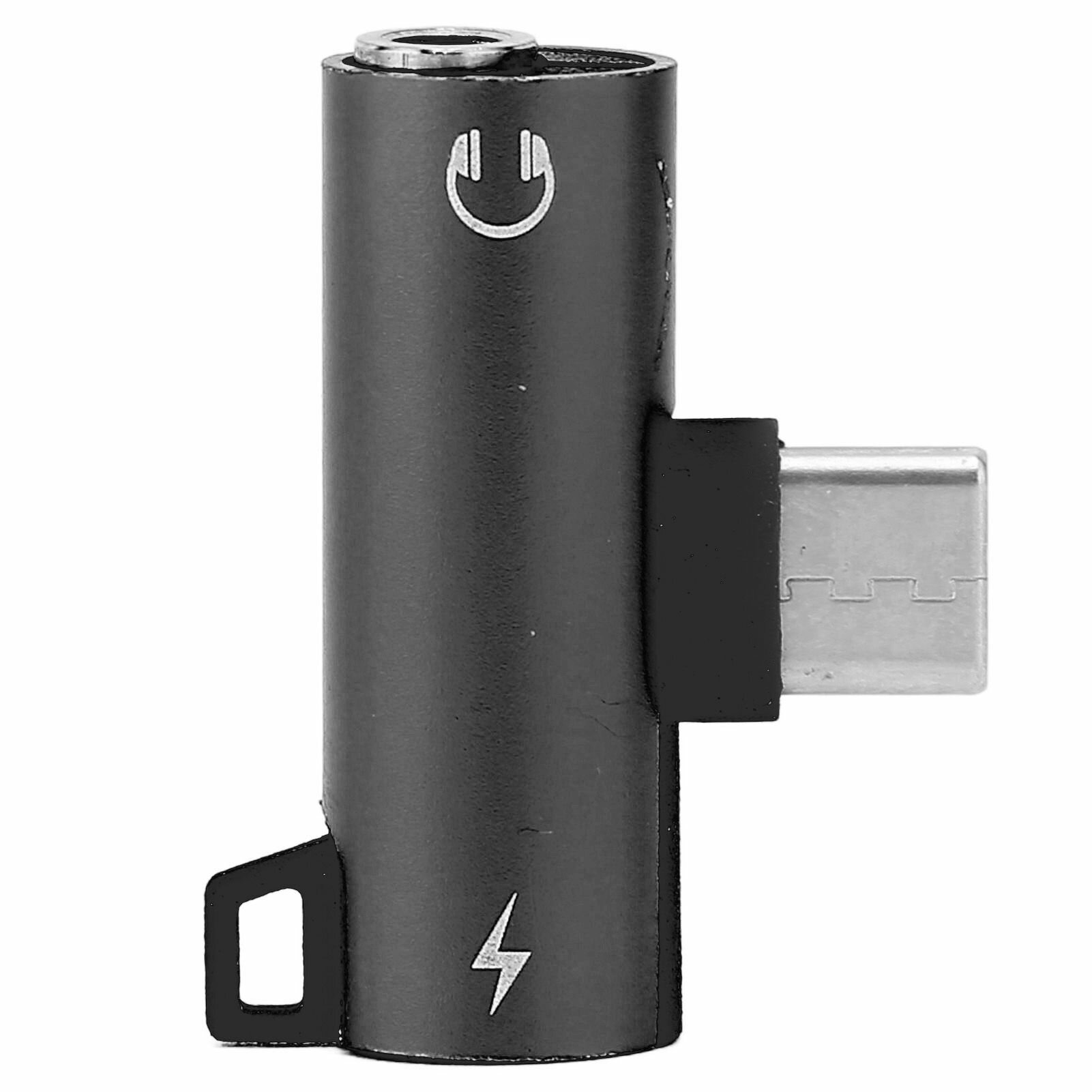 Адаптер для наушников с разъемом TypeC на 3,5 мм, зарядное устройство, разъем 2 в 1, HIFI Audio с быстрой зарядкой PD (черный)