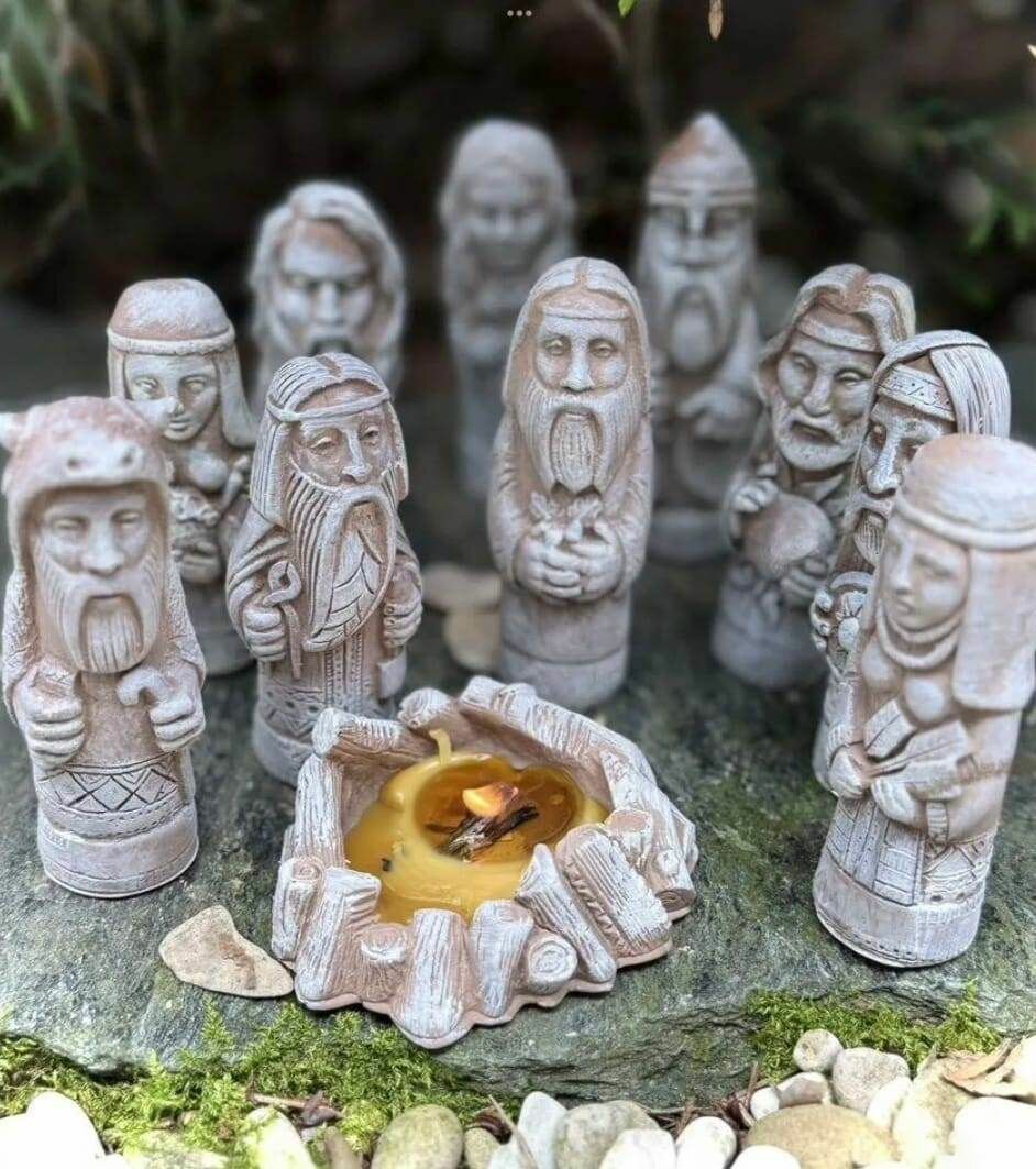 Комплект из 10 славянских богов "Магический пантеон", декоративная статуэтка, 8см.