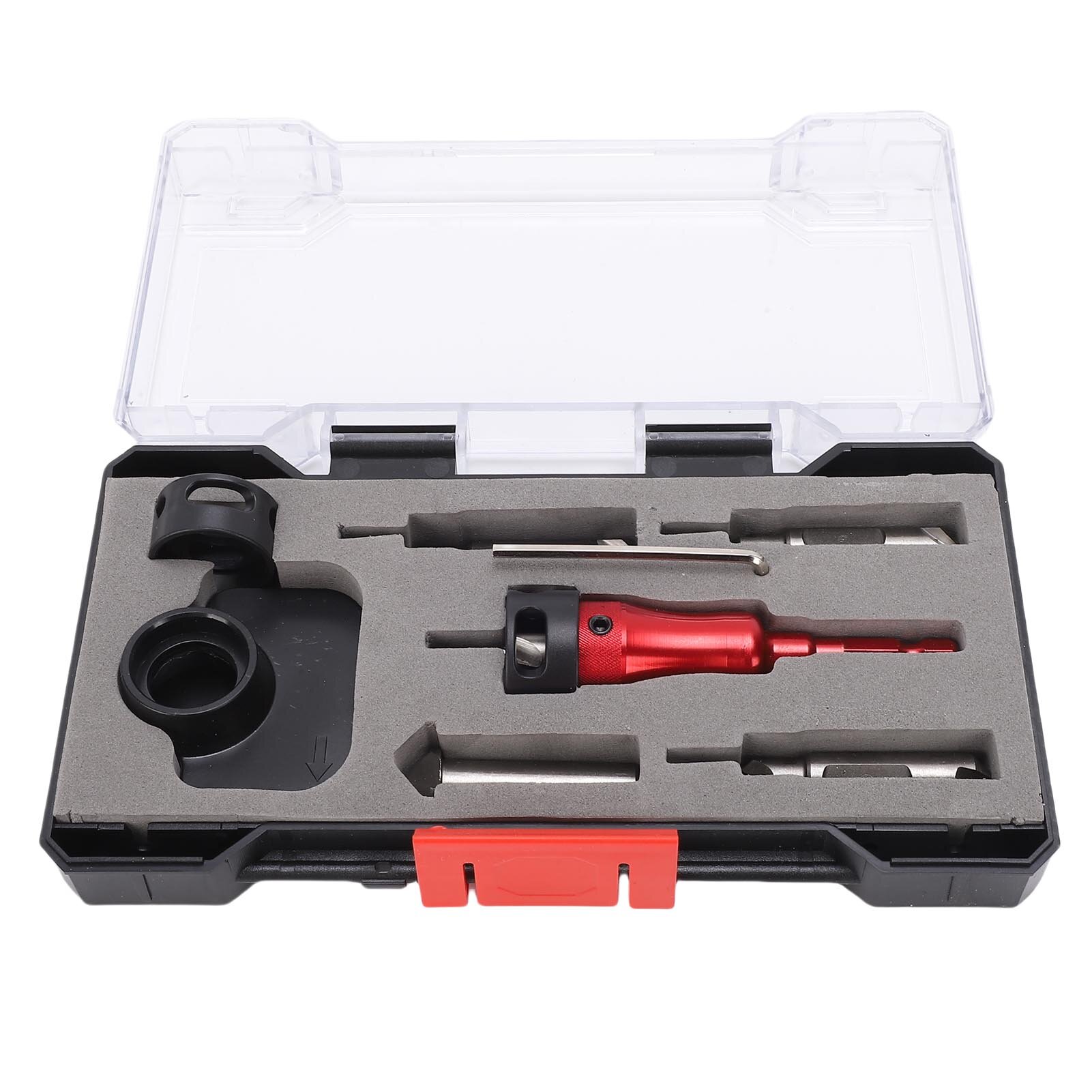 Набор сверл с зенковкой, 8 шт, 3-флейтовые многофункциональные 8 мм, 10 мм, набор двусторонних сверл с зенковкой и регулируемым упором по глубине для деревообрабатывающих проектов