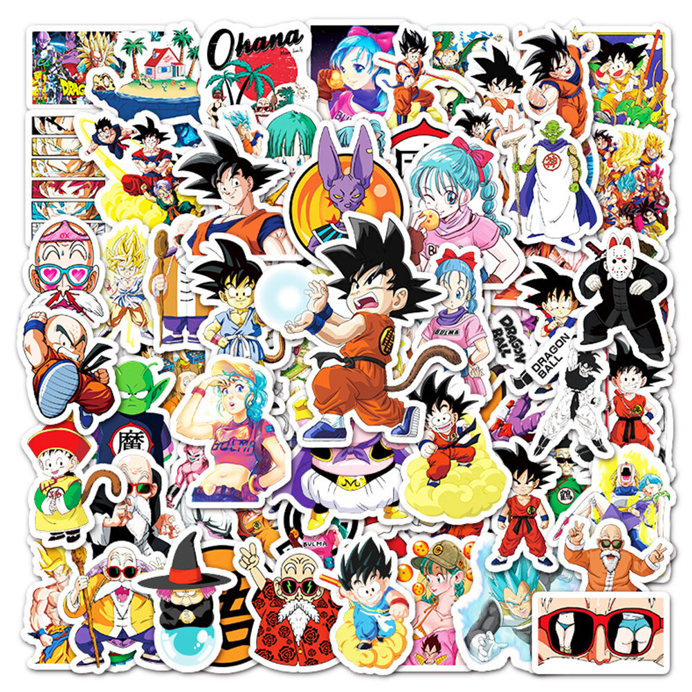 100 x Наклеек Dragon Ball Для Ноутбуков, Скейтбордов, Мотоциклов, Автомобилей, Багажа Для Велосипедов