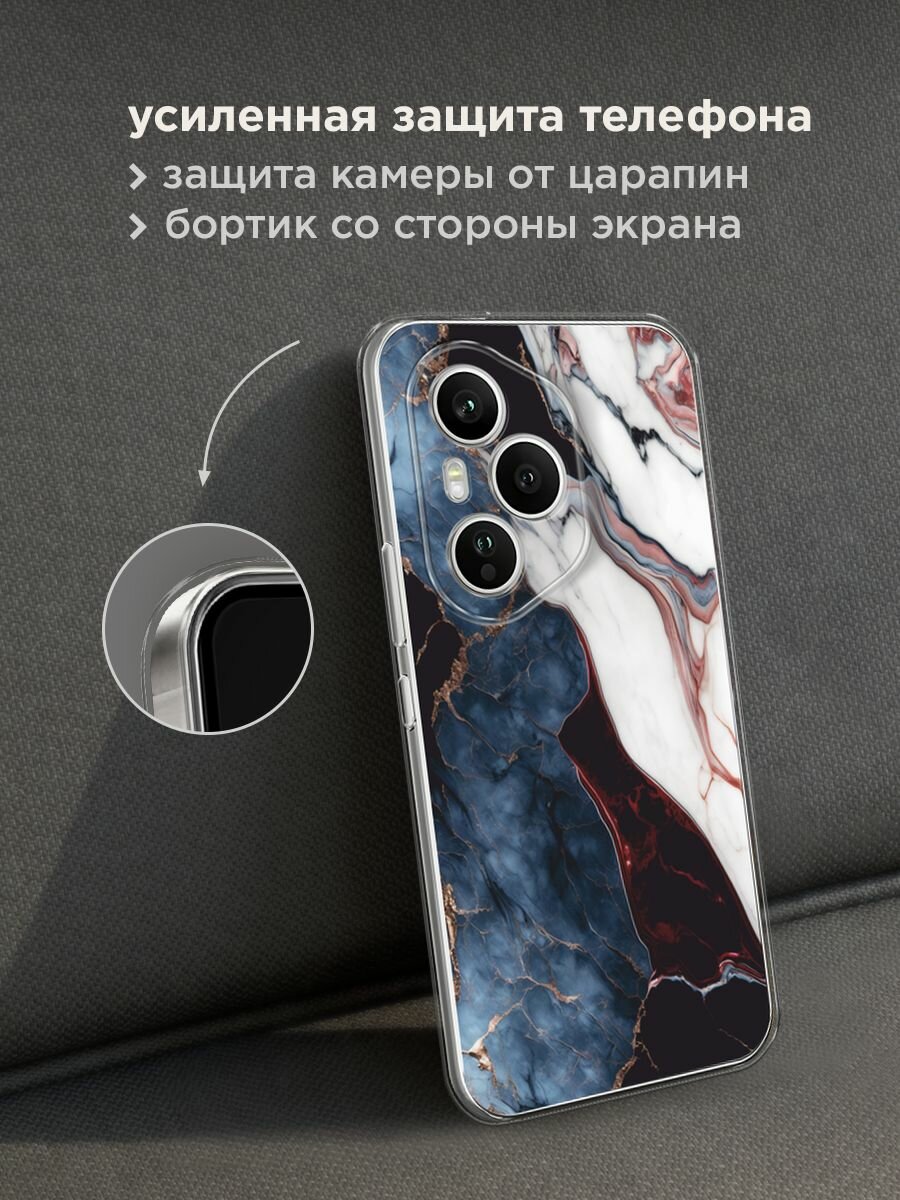 Чехол на Honor 400 Pro / Хонор 400 Про с принтом "Благородный мрамор" — фото 1
