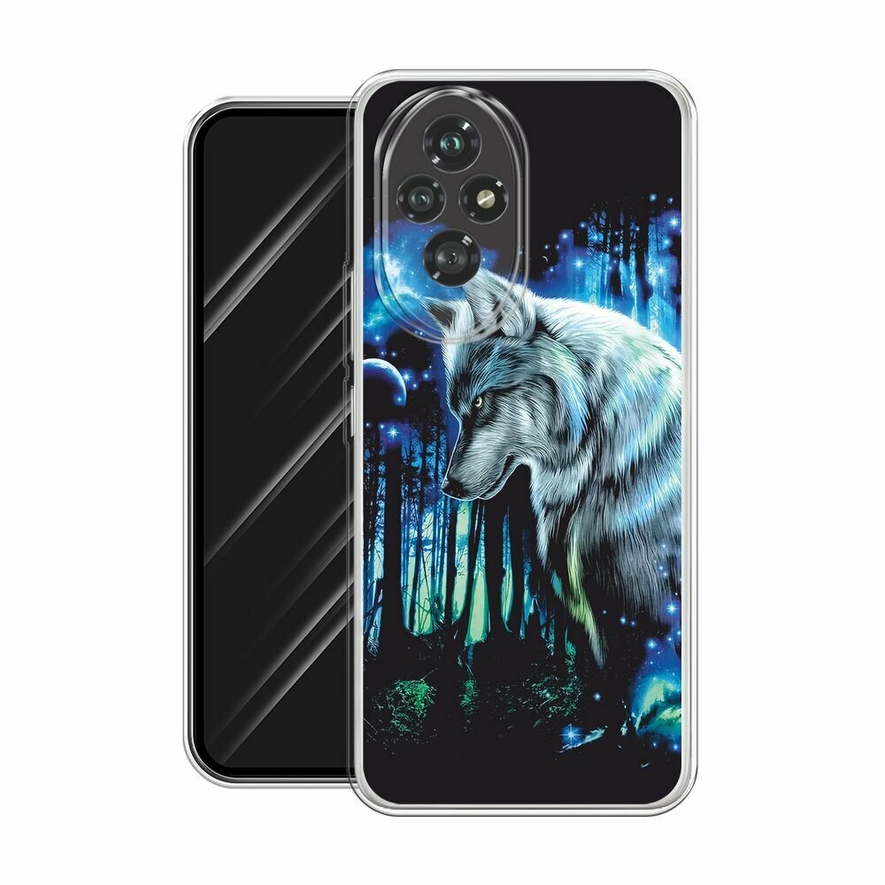 Силиконовый чехол на Honor 200 / Хонор 200 с принтом "Сказочный волк" — фото 1