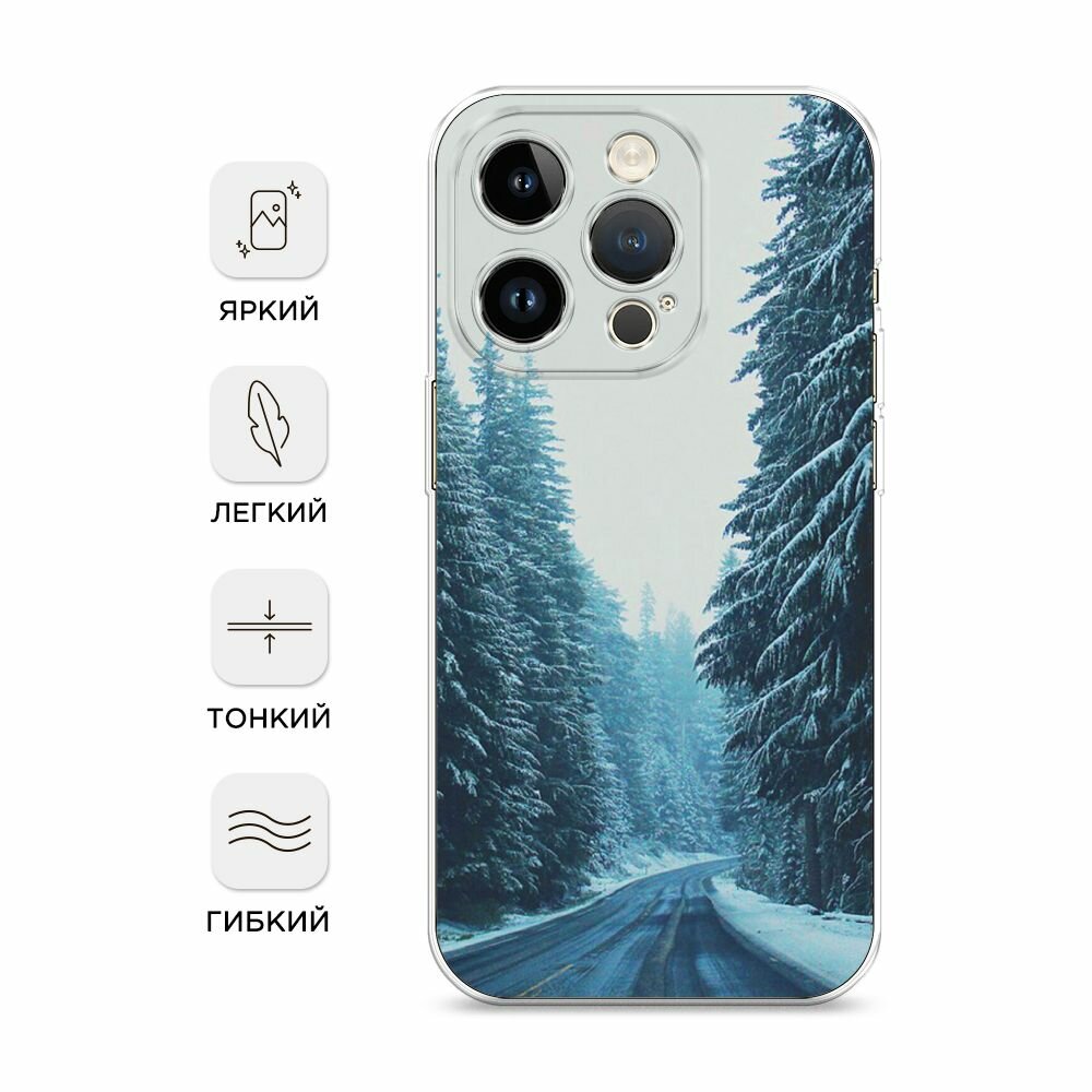 Чехол на Apple iPhone 14 Pro / Айфон 14 Про с принтом Зима 9 — фото 1