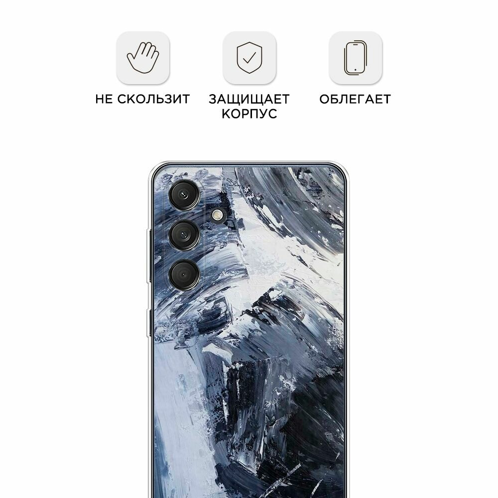 Чехол на Samsung Galaxy M55 / Самсунг M55 с принтом "Абстракция живопись" — фото 1